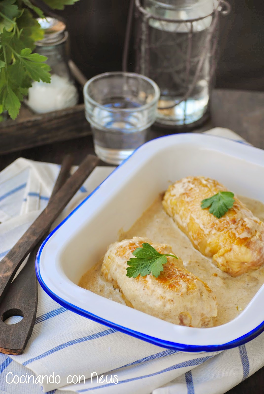 Pollo Relleno Jamon Y Queso Con Salsa - Noticias de Pollo