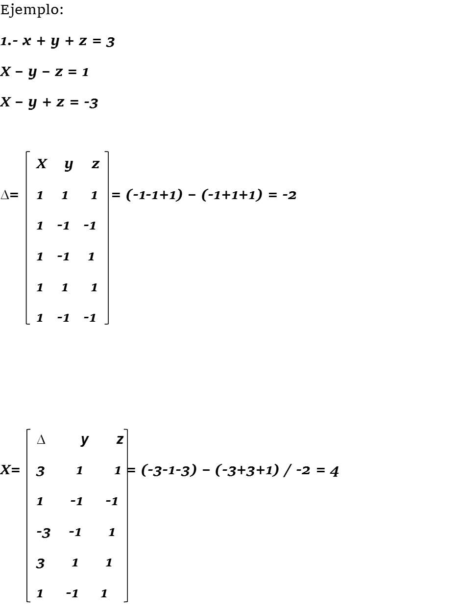 Matemáticas: Tres Variables