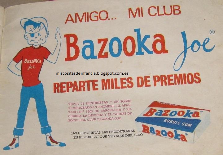 Mis cositas de la infancia.: Chicles Bazooka.