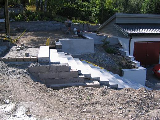 Lisa´s Trädgård: Stödmur av lecablock