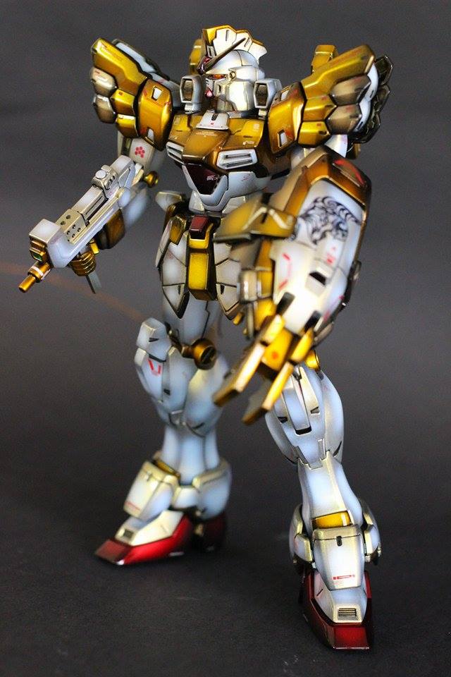 Custom Build: MG 1/100 Gundam Sandrock EW Gold Claw