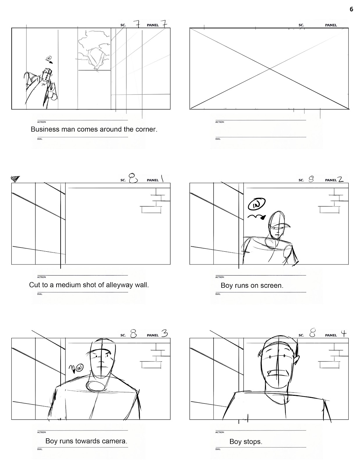 Amanda Becker's Portfolio: Hand to Hand Combat Storyboard
