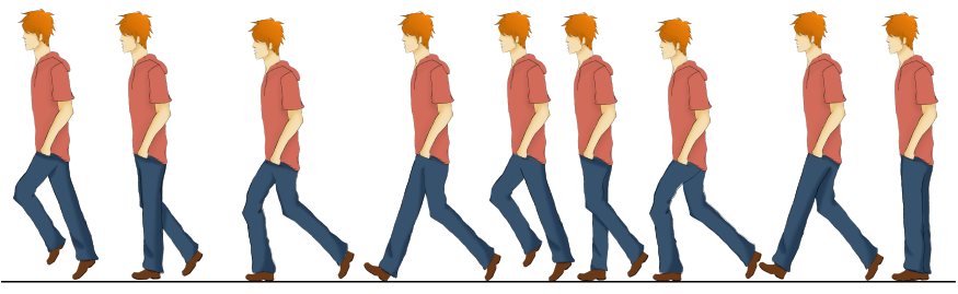 Experiential Design: Walk cycle (main character)