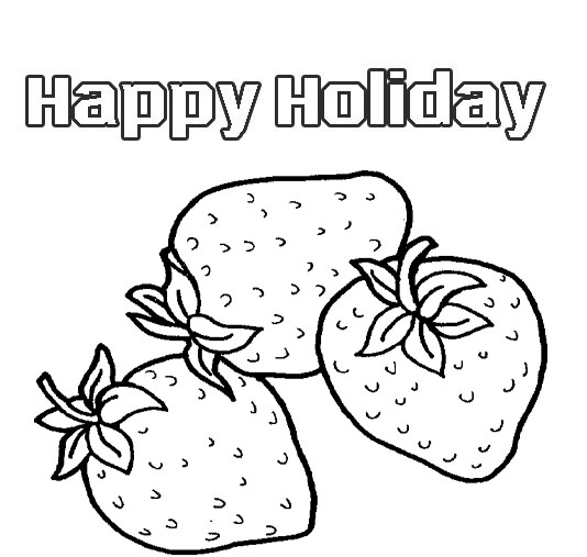 Fruits Coloring Pages "Happy Holidays" | Learn To Coloring