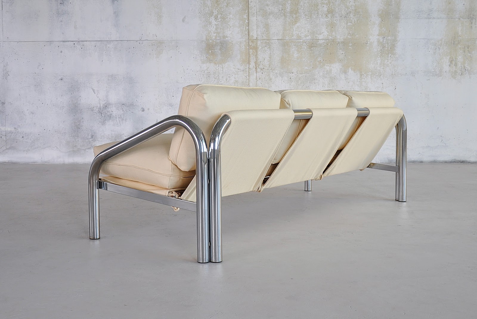 SELECT MODERN: Mid Century Modern Chrome Sofa or Couch