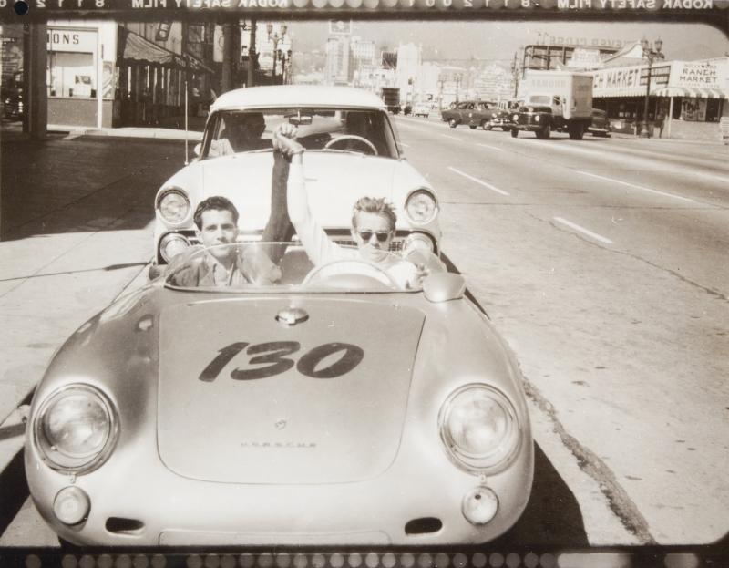 Picture of James Dean in his Porsche Spyder in Hollywood the Morning of ...