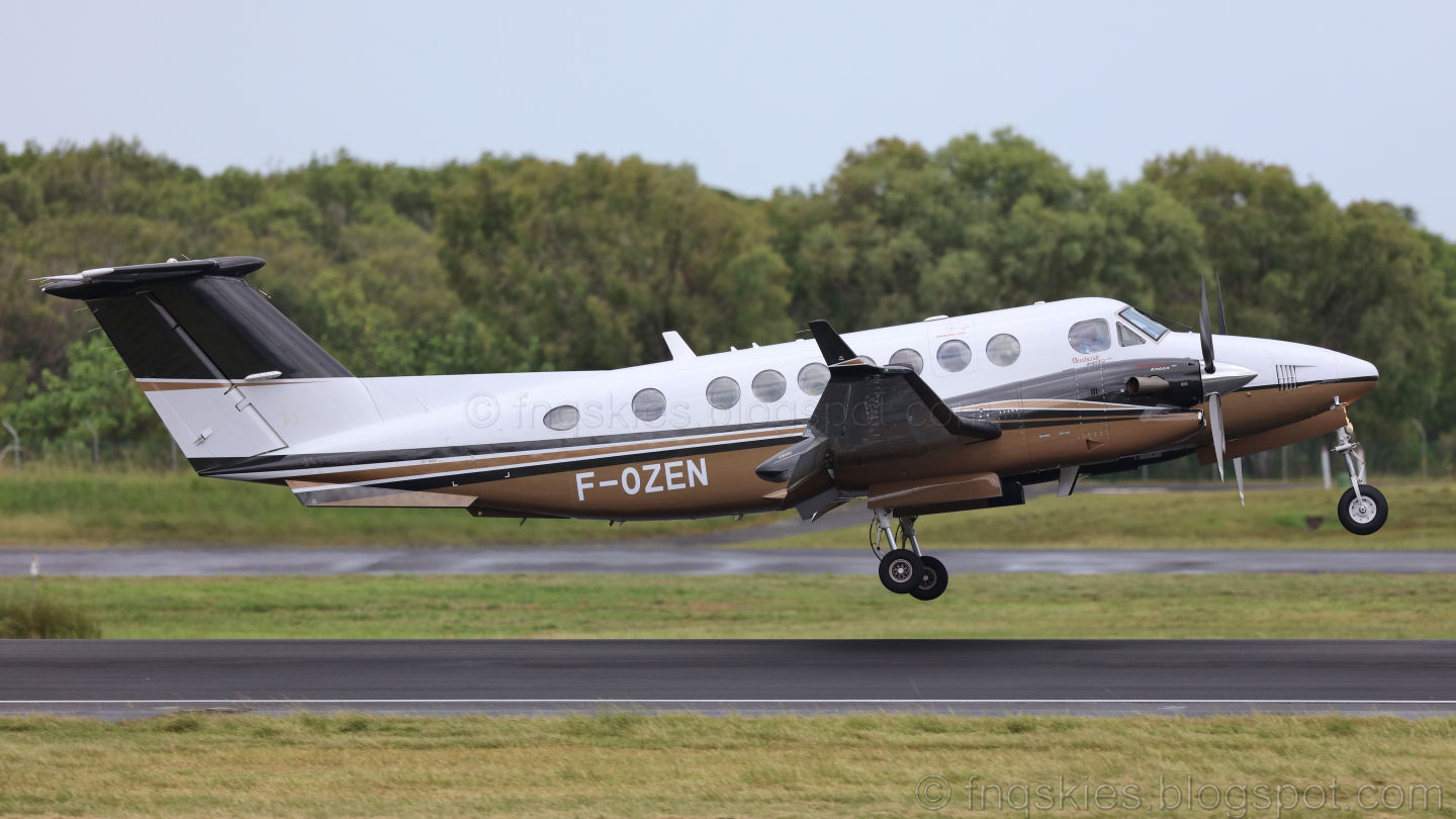 Far North Queensland Skies: Beechcraft Kingair B350 F-OZEN arrives