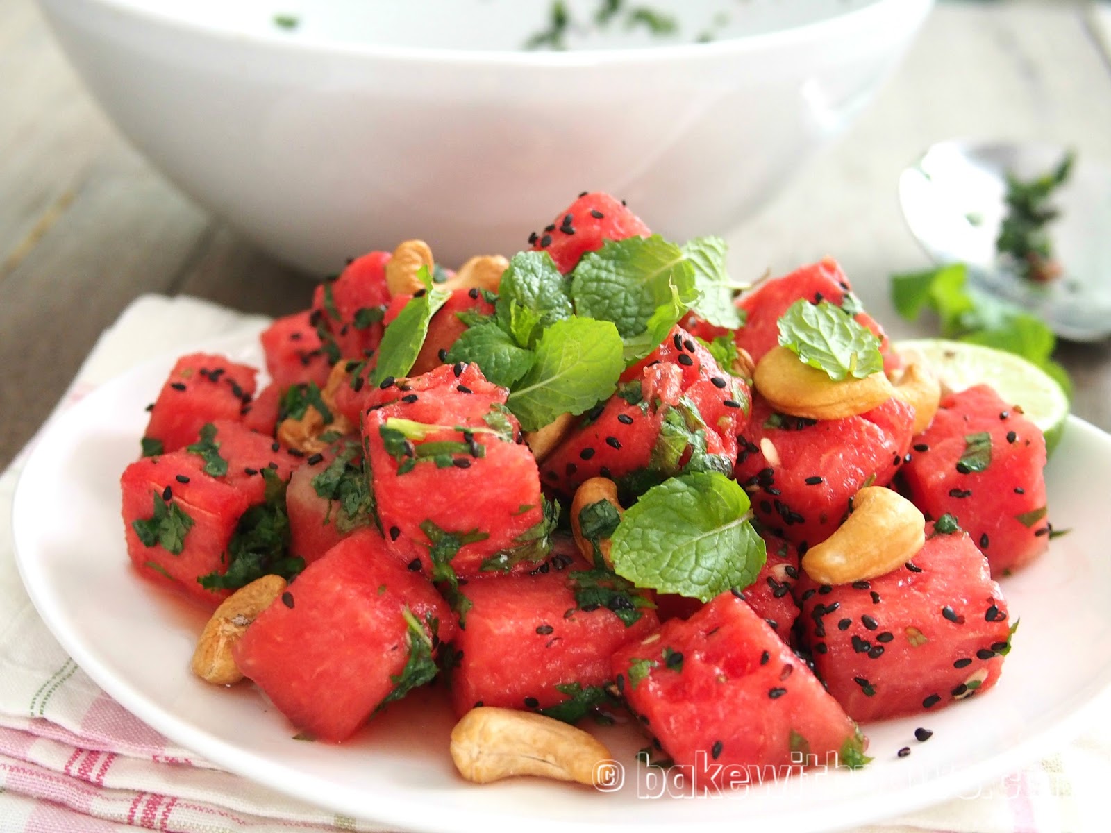 Thai Watermelon Salad - BAKE WITH PAWS
