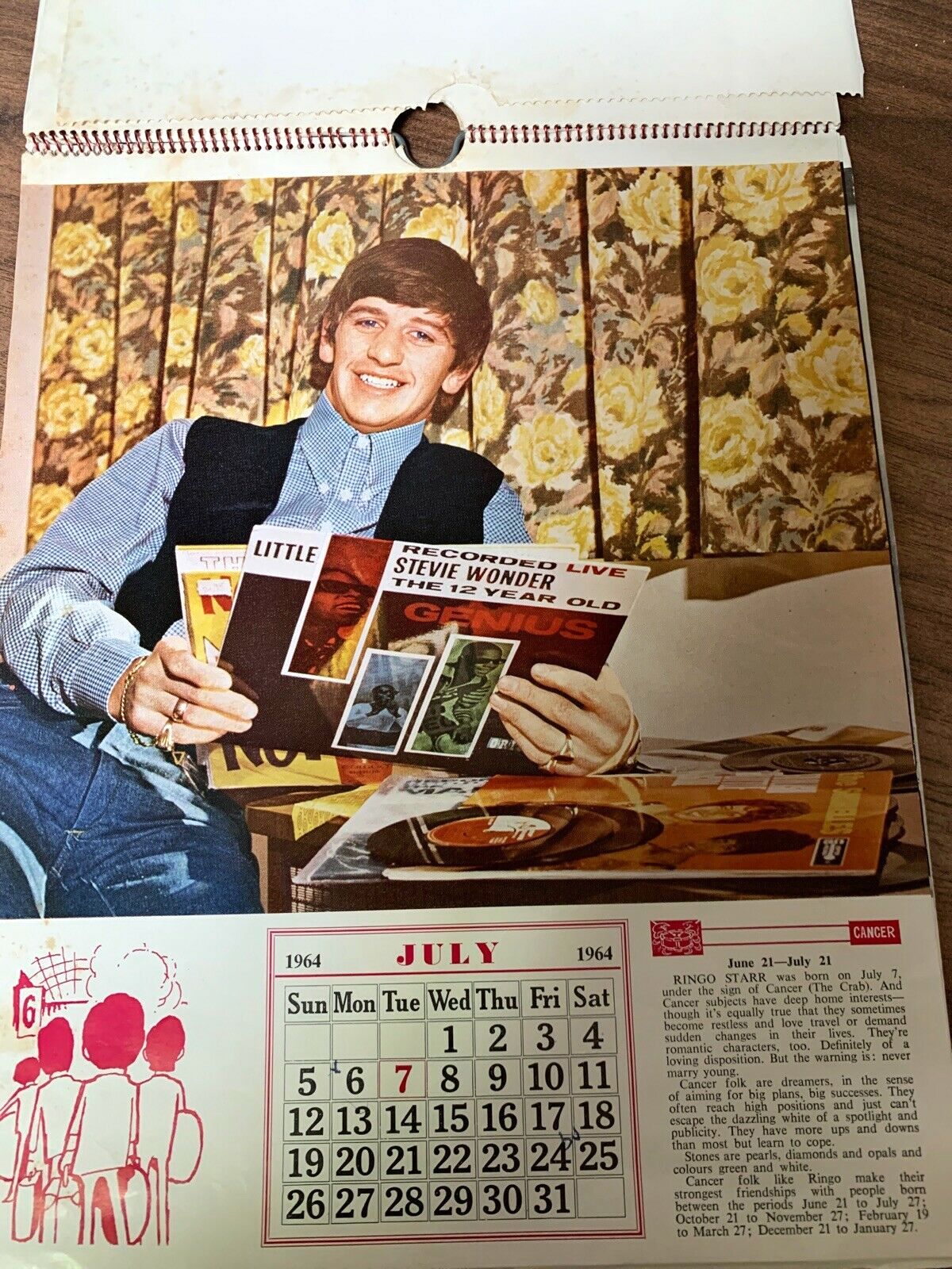 Artifact: Official 1964 Beatles calendar, UK