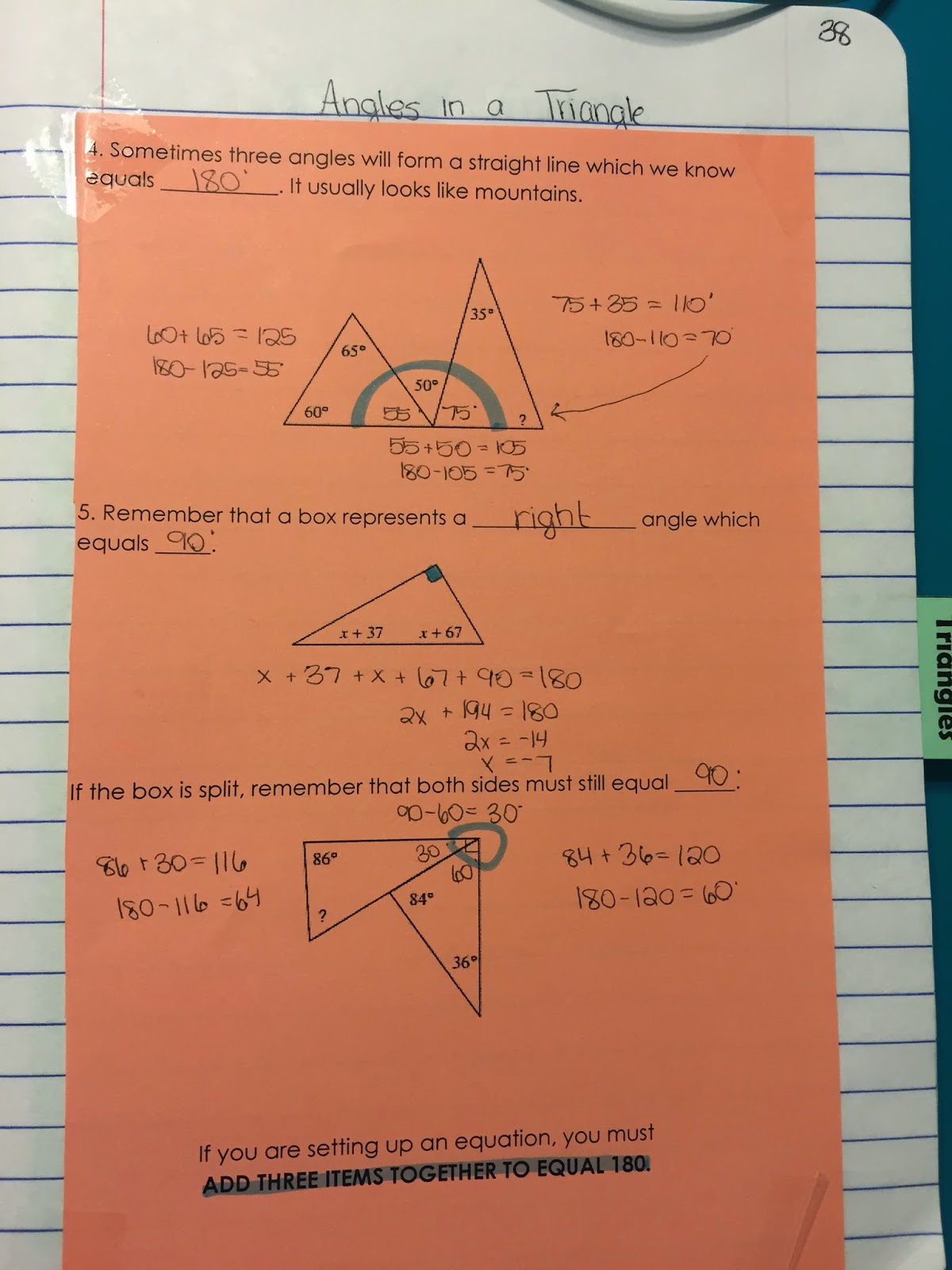 misscalcul8: Geometry Unit 3: Angles and Lines Interactive Notebook