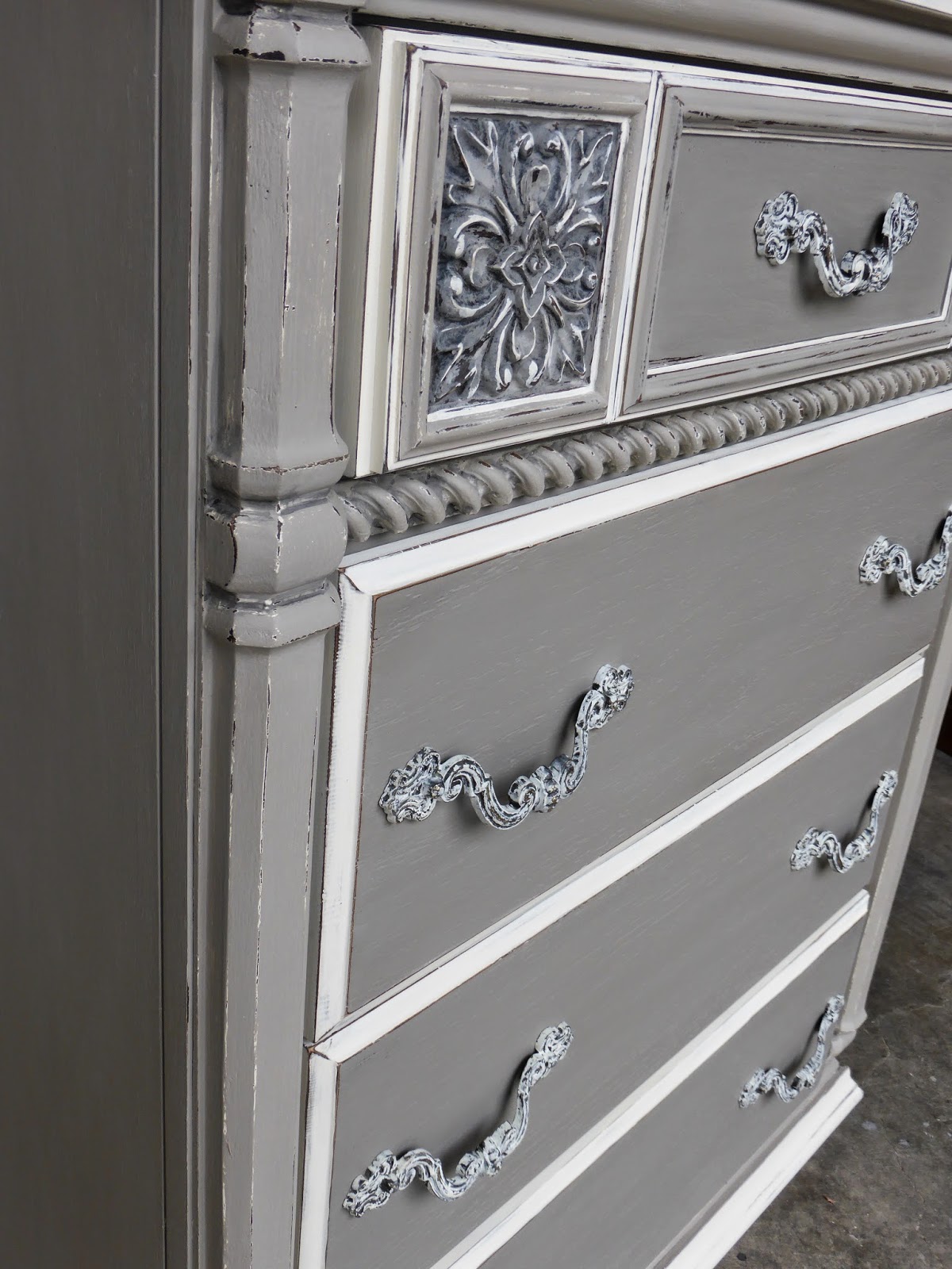 Sweetly Chic: Sophisticated Grey Painted Lady Dresser