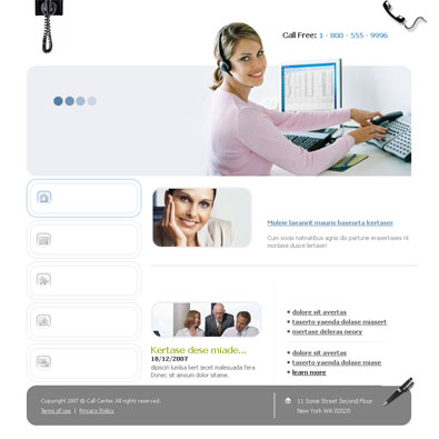 Call Center Web Template | Free Website Templates