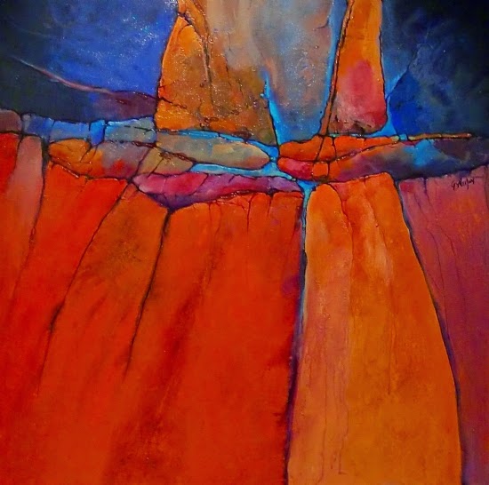 Daily Painters Abstract Gallery: Geological Abstract Painting "Grand ...