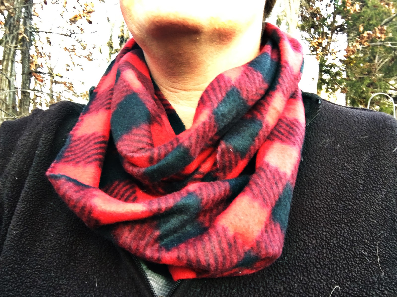 Melanie Makes: Dollar Tree Fleece Infinity Scarf Tutorial