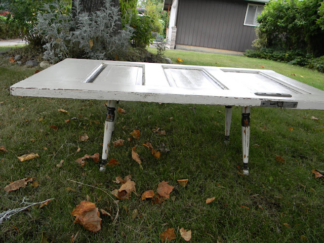 Emily's Up-cycled Furniture: Old door coffee table