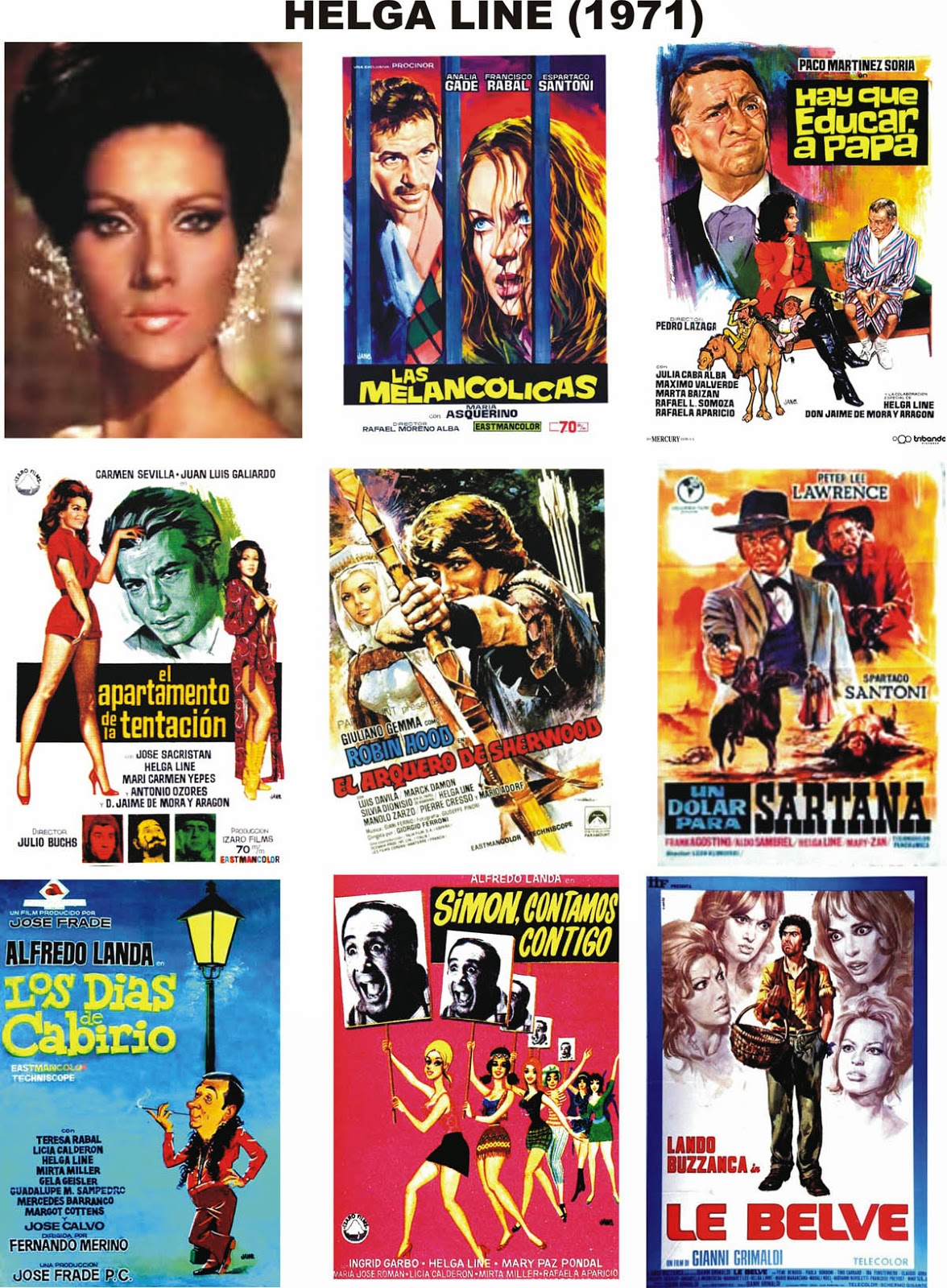 STARS DE CINE B: HELGA LINÉ