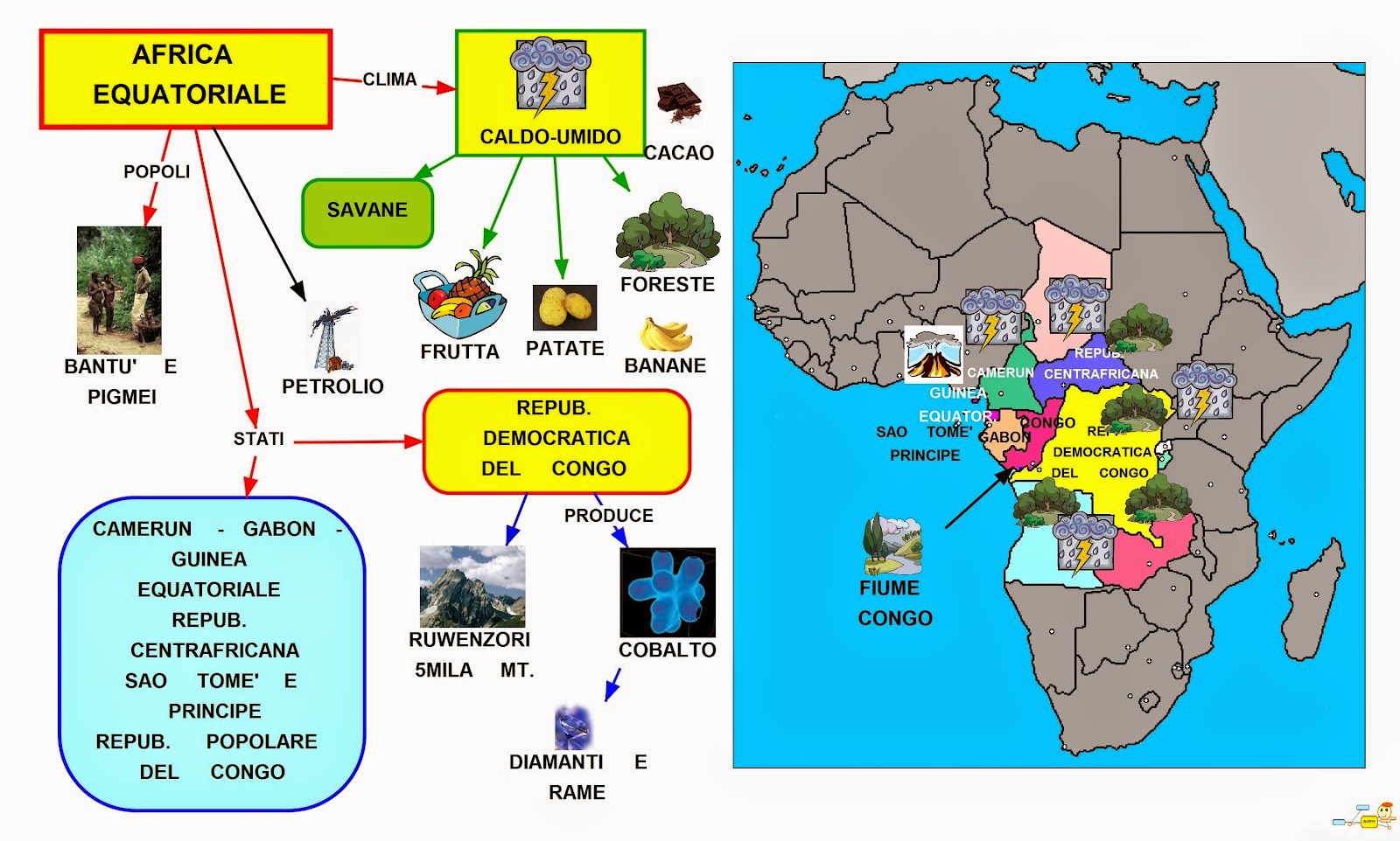 Cartina Africa Equatoriale | Cartina