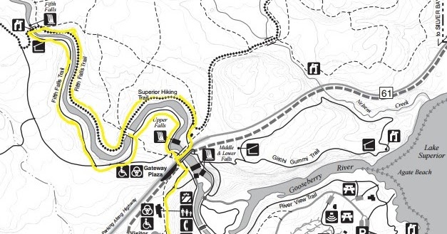 Day Hiking Trails: Trail passes three falls in Gooseberry SP