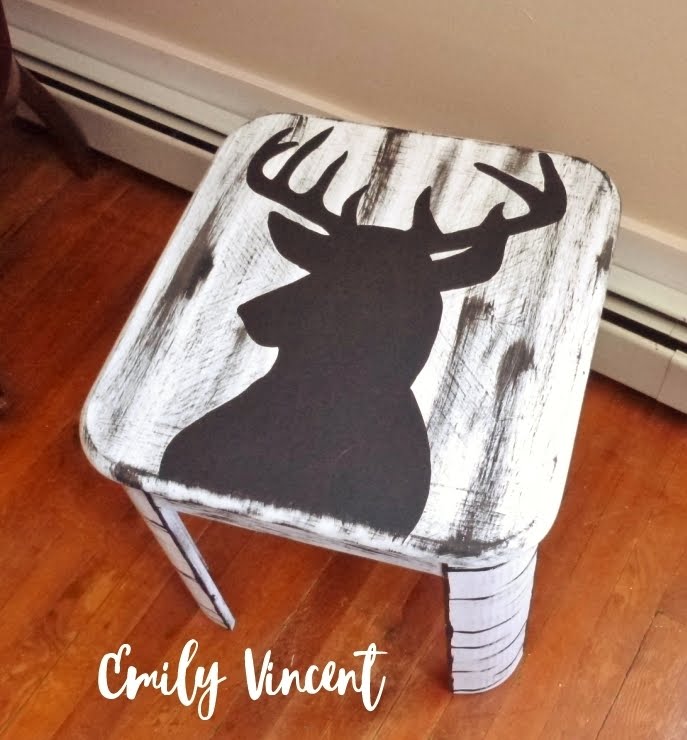 Sweetly Scrapped Home: Rustic Birch and Deer Side Table