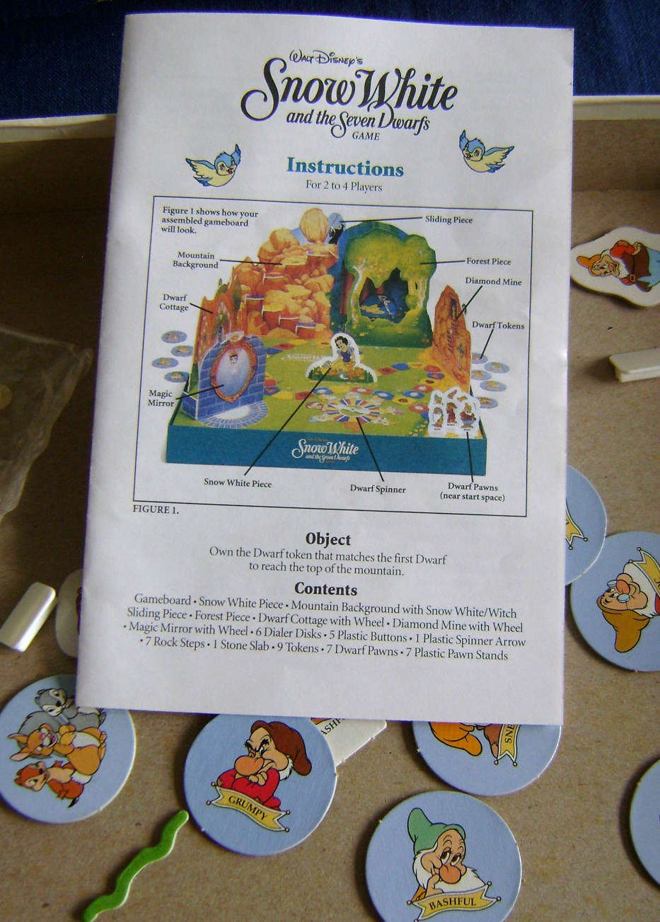 Filmic Light - Snow White Archive: 1993 Milton Bradley Snow White Game