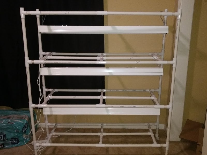 Indoor PVC Seed Starting Shelf | Greens and Machines