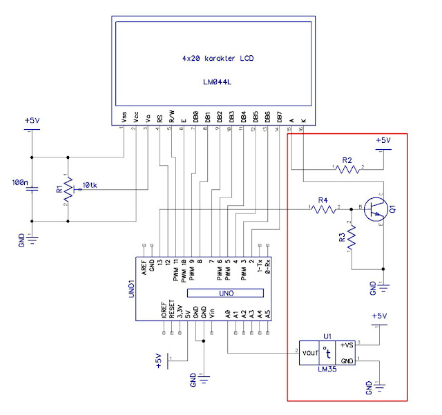 Elektronik ve İşlemciler: Arduino/Genuino UNO üzerinden LM044L sürülmesi