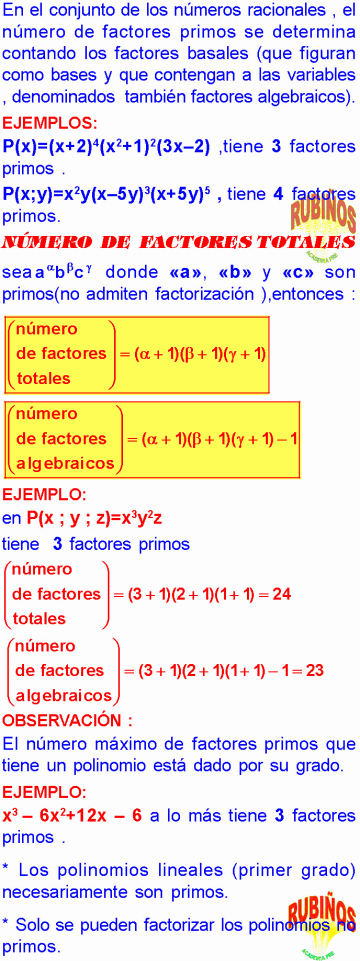 FACTOR PRIMO EJEMPLOS EJERCICIOS RESUELTOS DE FACTORIZACION