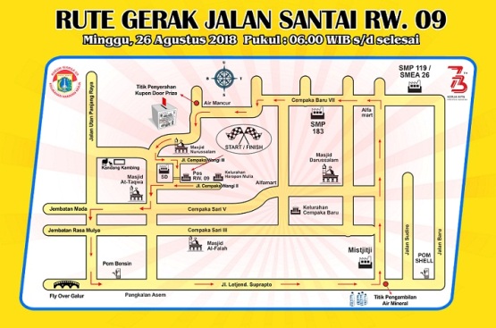 IKUTILAH !!! Gerak Jalan Santai RW. 09 ~ Sekretariat RW 09 Harapan Mulya