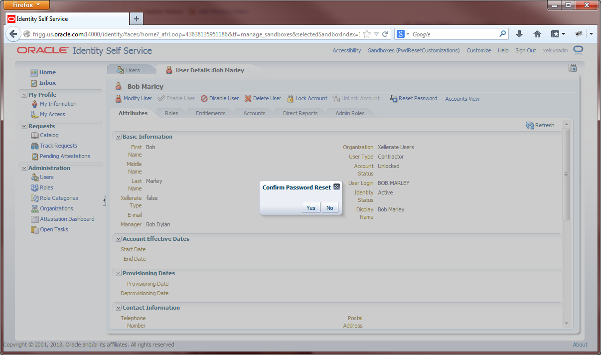 Oracle Fusion Middleware Security: OIM Reset Password Customization Example