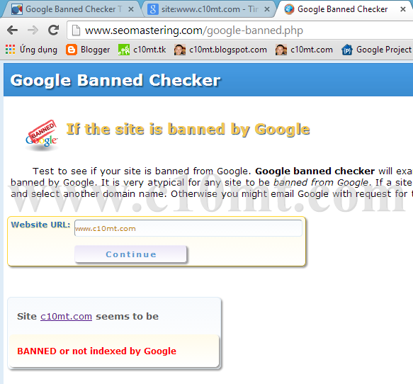 Kiểm tra website có bị Google Banned [ Google Banned Blacklist ]