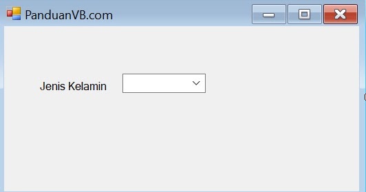 MEMBUAT COMBOBOX / DROPDOWN TANPA DATABASE ~ Panduan Pemrograman Visual ...