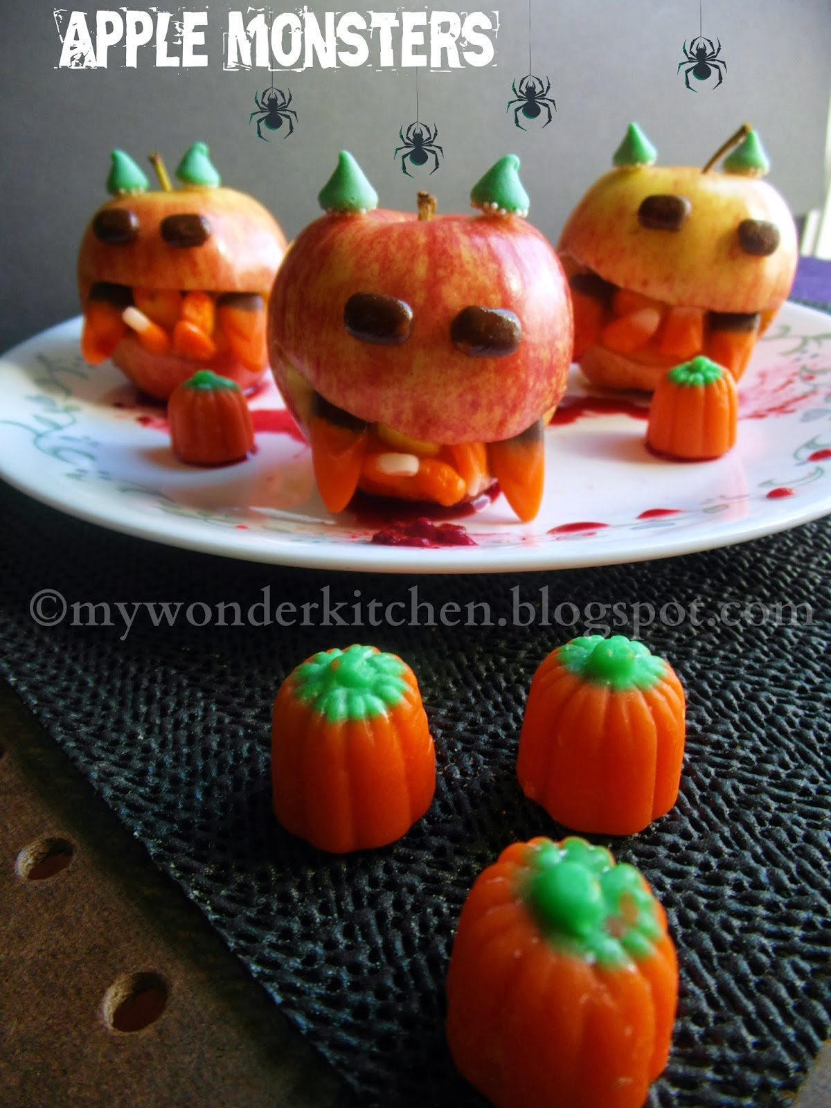 Apple monster|Quick Halloween snack|Trick or Treat?