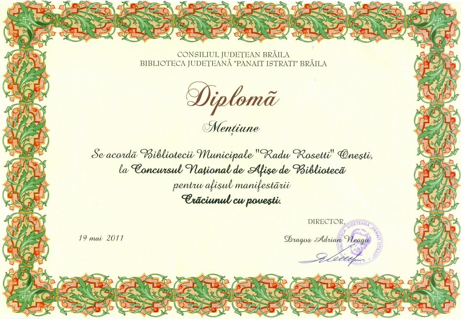 Biblioteca MUNICIPALA "RADU ROSETTI" ONESTI: Un succes al bibliotecii