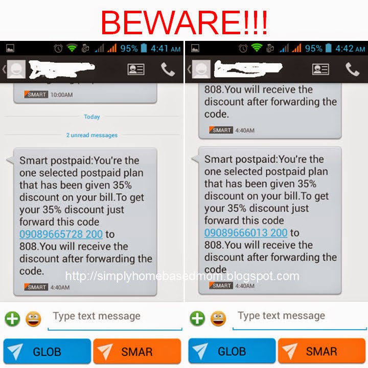 Simply Homebased Mom - The Practical Filipina: Text Scams and The Fake ...