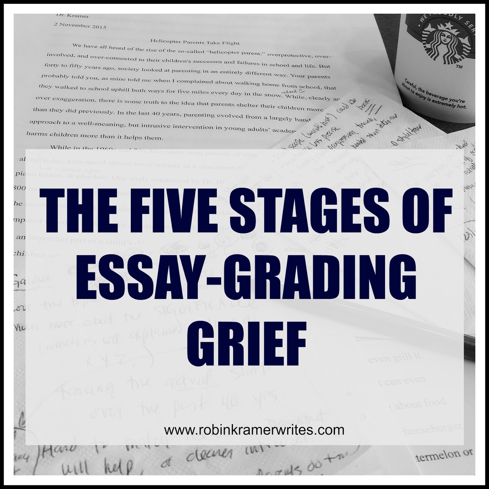 The Five Stages of Essay-Grading Grief: An Illustrated Guide - Robin ...