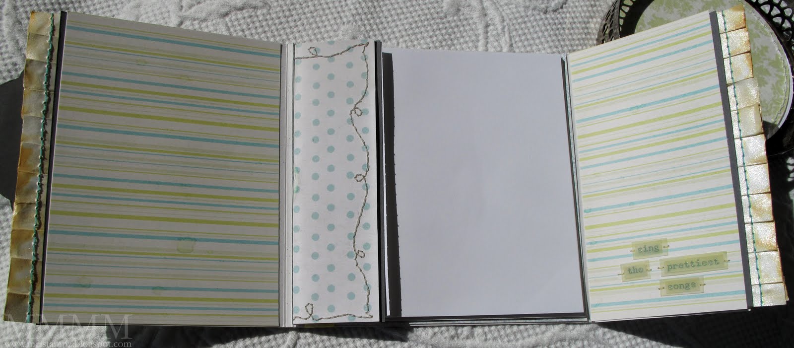 Mel Stampz: How to make a refillable notebook from a gatefold card