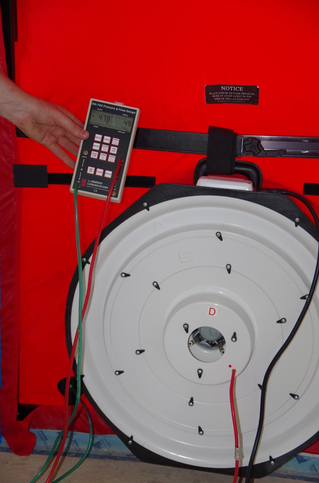 Rochester Passive House: Blower Door / Window Door Tests