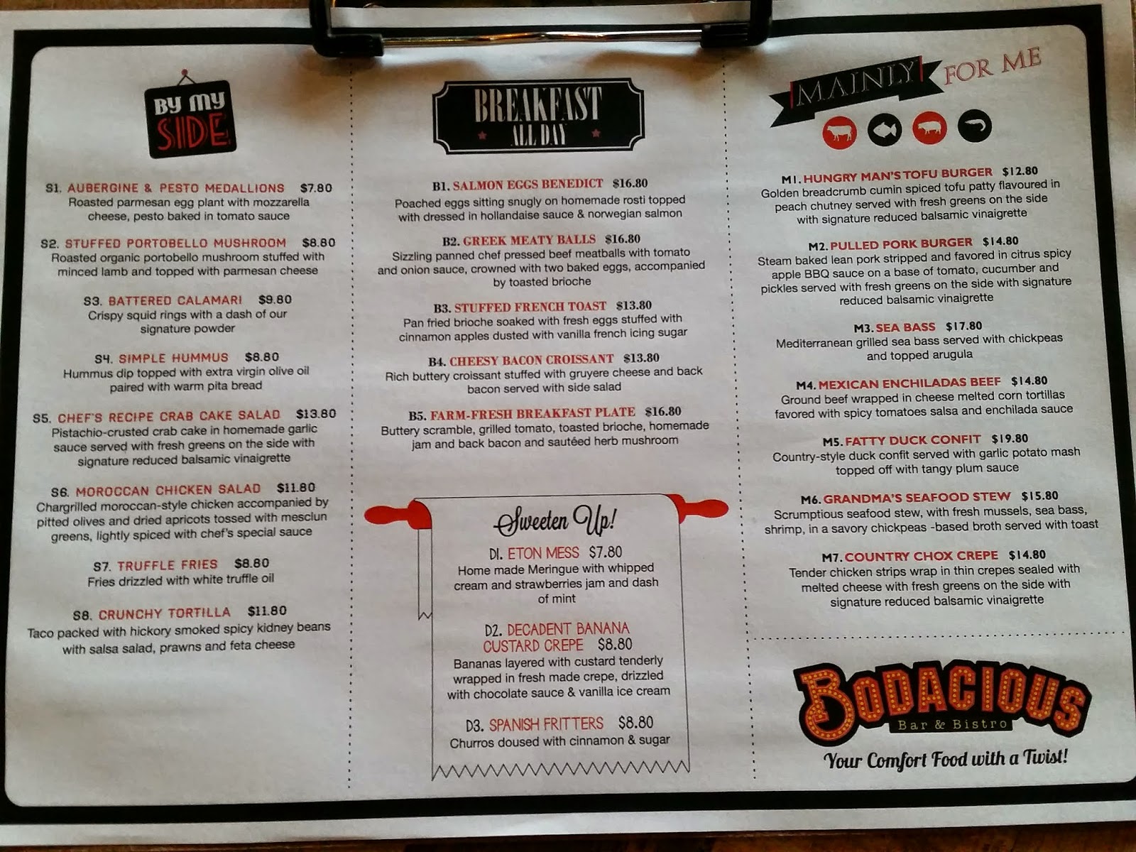 Food Review: Bodacious Bar and Bistro