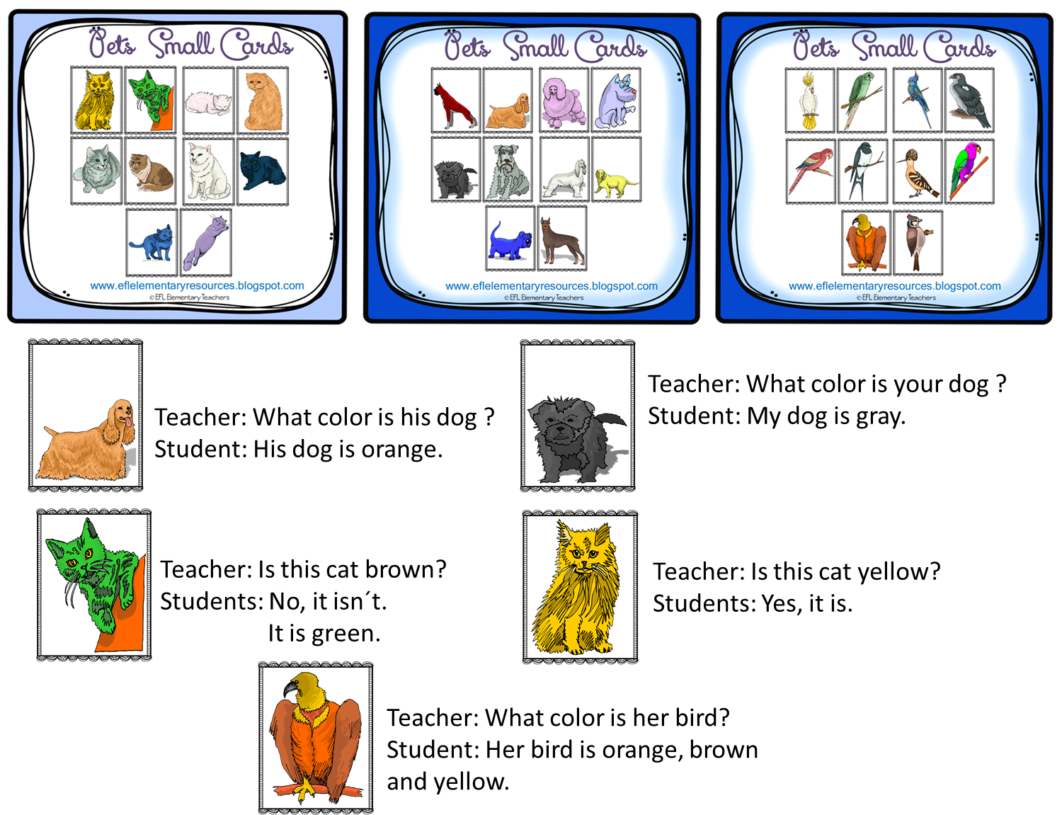 EFL Elementary Teachers: Pet theme for Elementary Language Learners