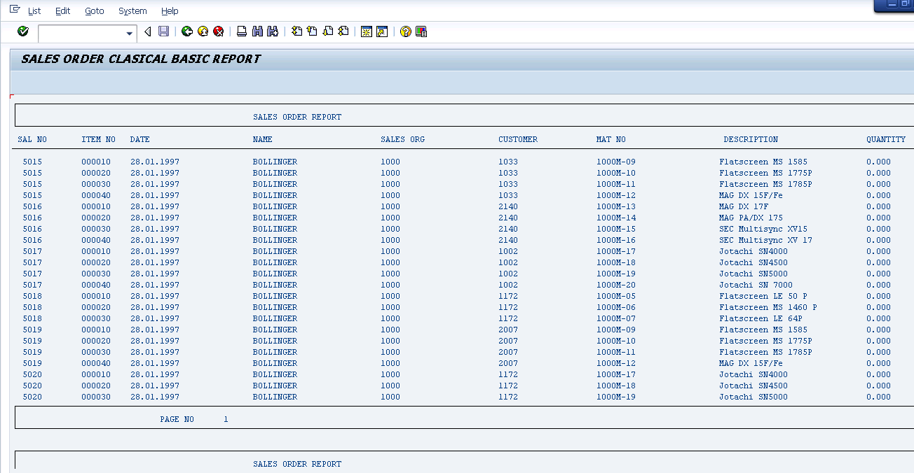 SAP TECH: Classical Basic report