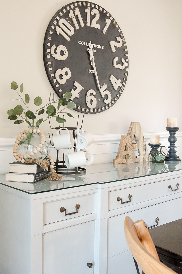 Modern Farmhouse Dining Room: Painted Vintage Server | Little House of ...