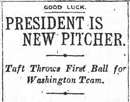 Early Sports and Pop Culture History Blog: President Taft, Governor ...