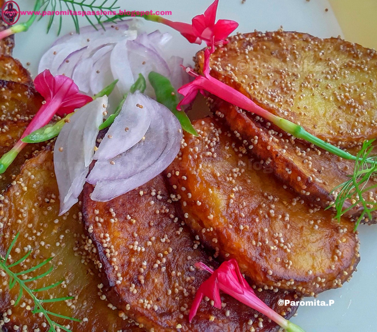 Aloo Posto Bhaja | Fried Potato with Poppy Seeds - Paromita's Passions