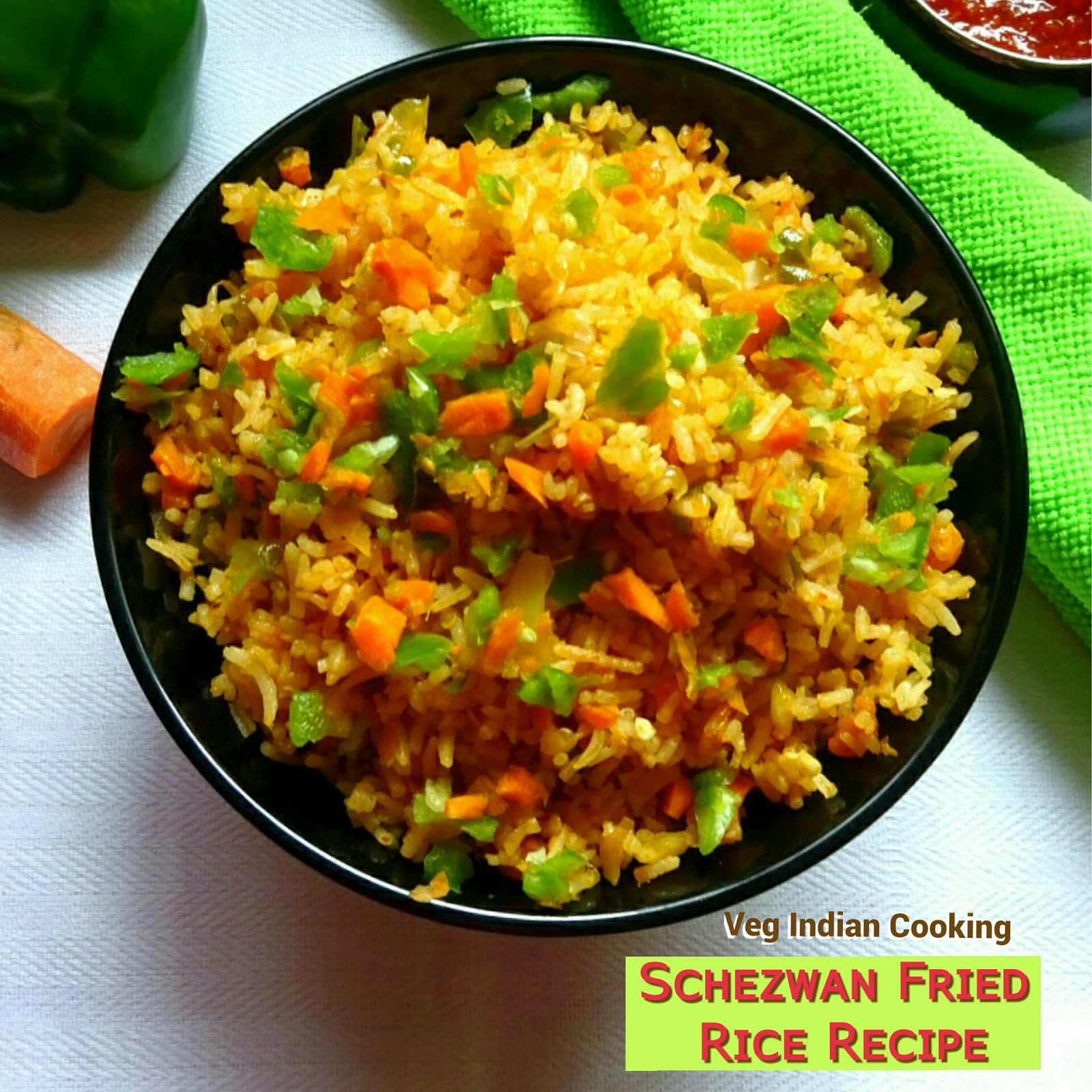 Veg Indian Cooking: Veg Schezwan Fried Rice