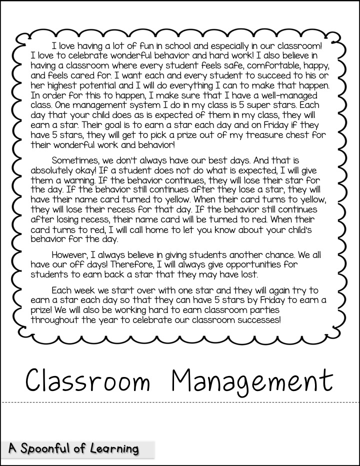 Parent Handbook FlipBook! Back to School! - A Spoonful of Learning