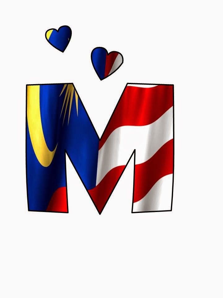 GENIUS KIDS ZONE: Koleksi Huruf Berlatarbelakang Bendera Malaysia