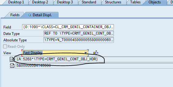 Sap Crm Webclient 2 Cl Crm Bol Entity Looking Object Attribute Values In Debugging