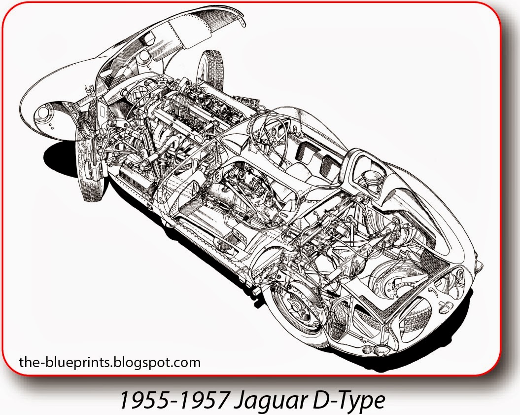 Vector Blueprints - Cars, Trucks, Busses and others: Jaguar - Illustrations