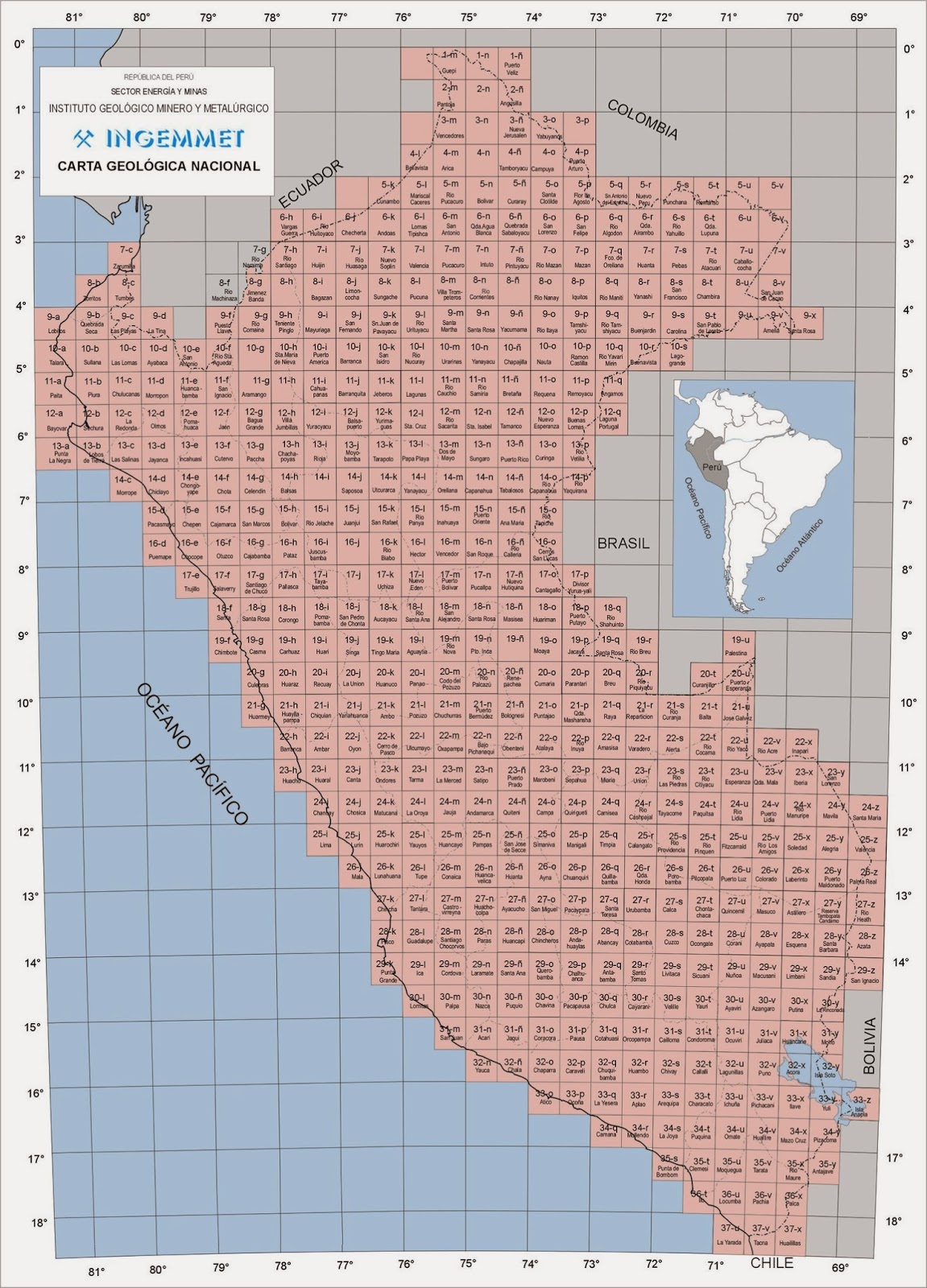 MAPAS TEMATICOS DEL PERU: Carta Nacional del Perú escala 1 /100 000 ...