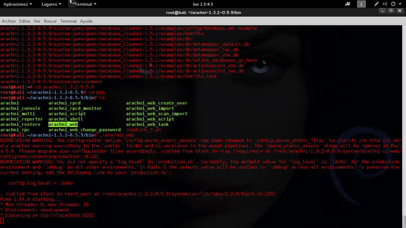 Arachni - Web Application Security Scanner Framework Kali Linux 2.0 ...